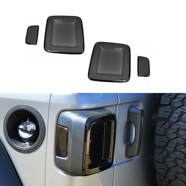 Smoked Tail Light Covers for 2018-2024 Jeep Wrangler JL (Halogen Tail ...